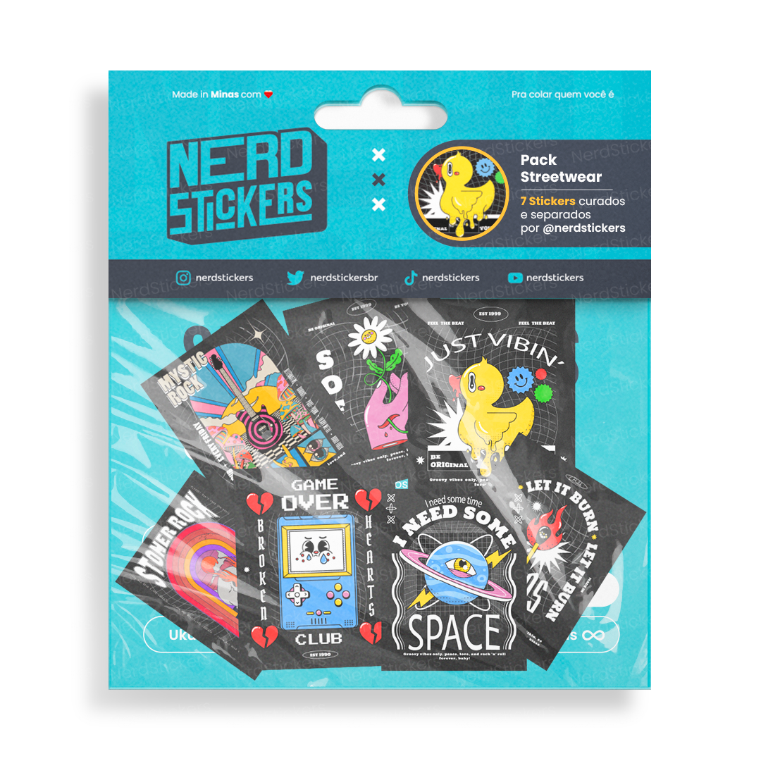 Pack Streetwear (7 Stickers) | Nerd Stickers